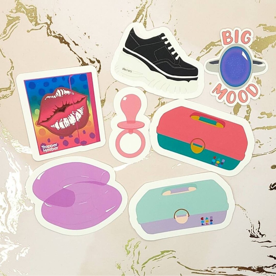 90s Girl Sticker Pack| Matte Weatherproof Die Cut Stickers | Journal ...