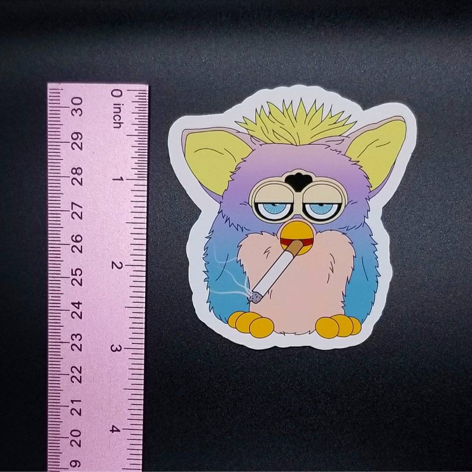 Smoking Furby | 90s Toy | Matte Weatherproof Die Cut Sticker Flakes ...
