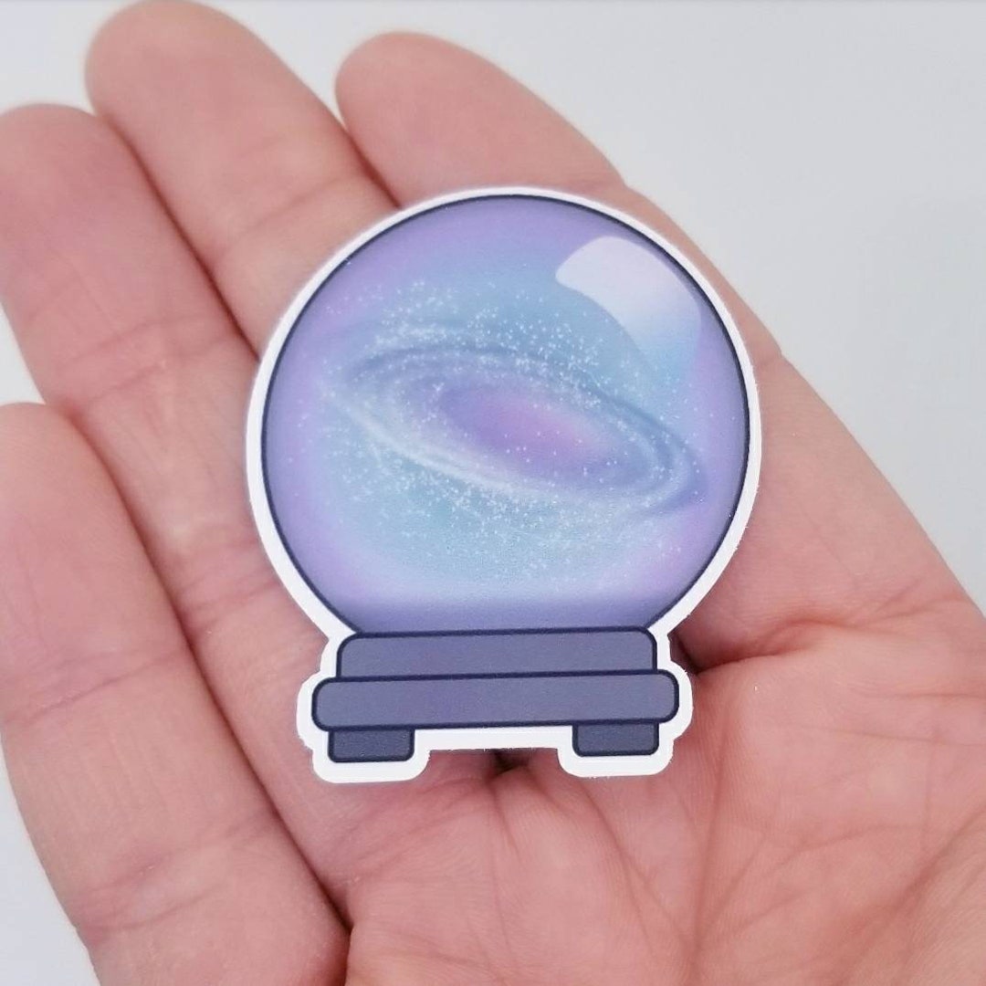 Galaxy Crystal Ball Matte WEATHERPROOF Die Cut Sticker - Etsy