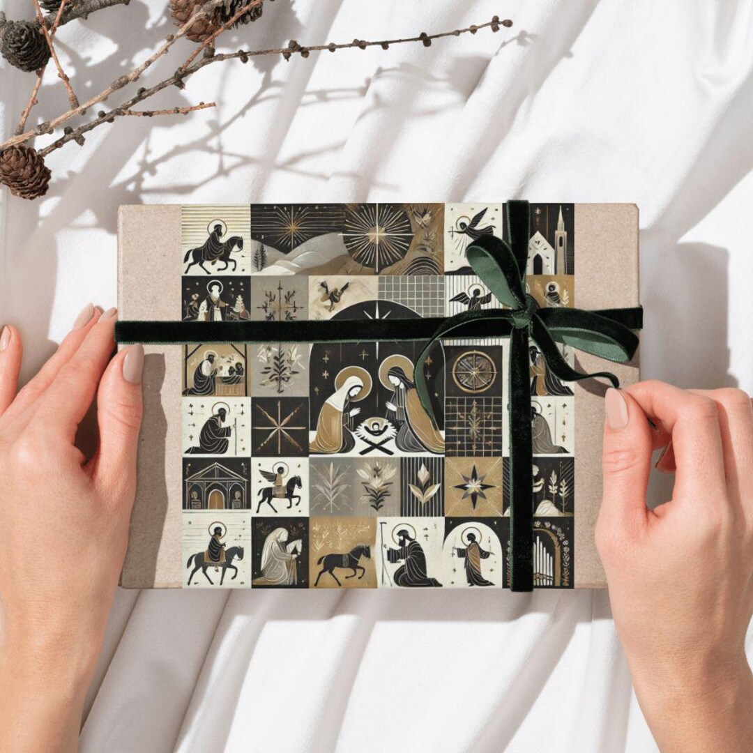 Nativity Christmas Wrapping Paper Christian, Religious, for Special ...