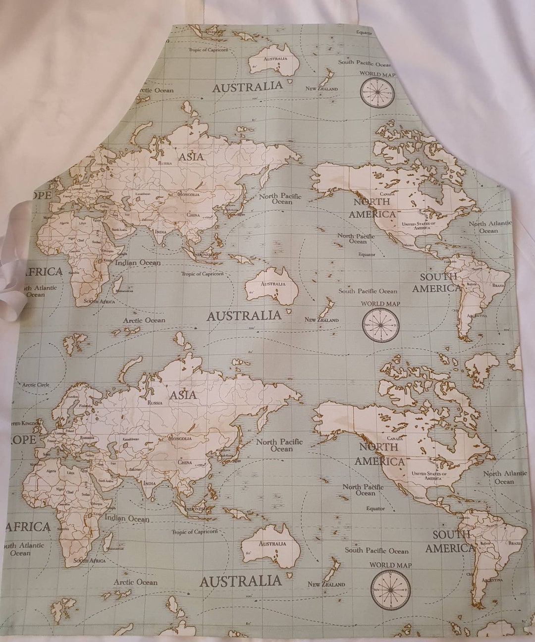 Adult, World Map Cookery Adult Apron / Overall / Pinny - Etsy