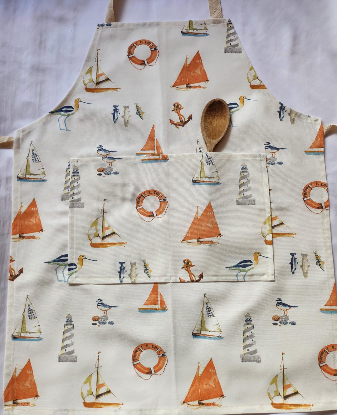 Adult, Seaside / Beachut Cookery Adult Apron / Overall / Pinny Large ...