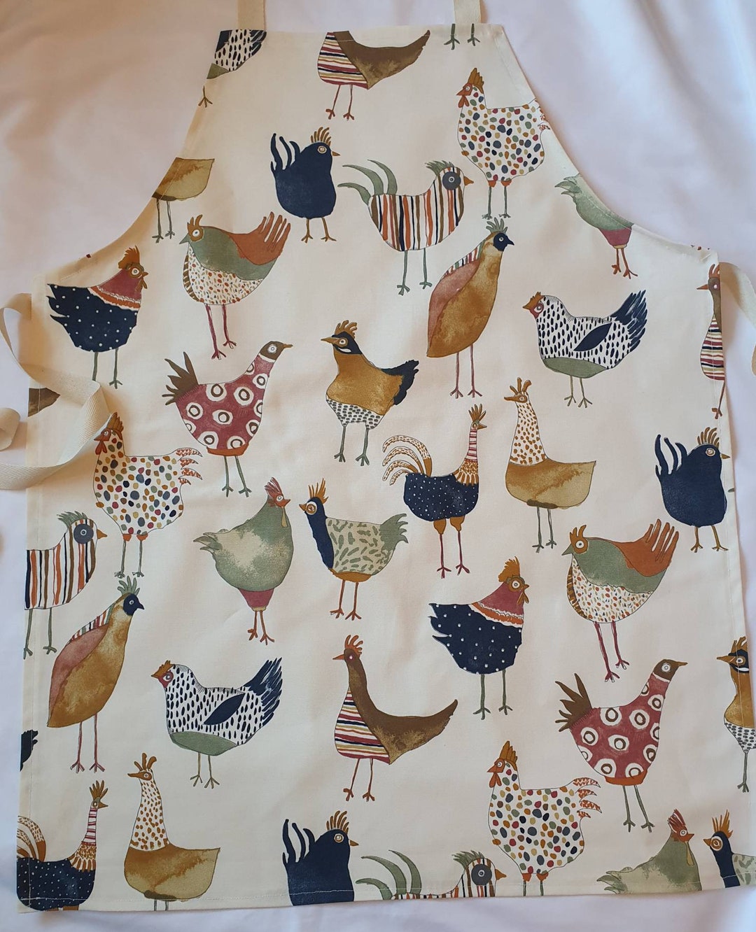 Adult, Cream Chicken Cookery Adult Apron / Overall / Pinny - Etsy