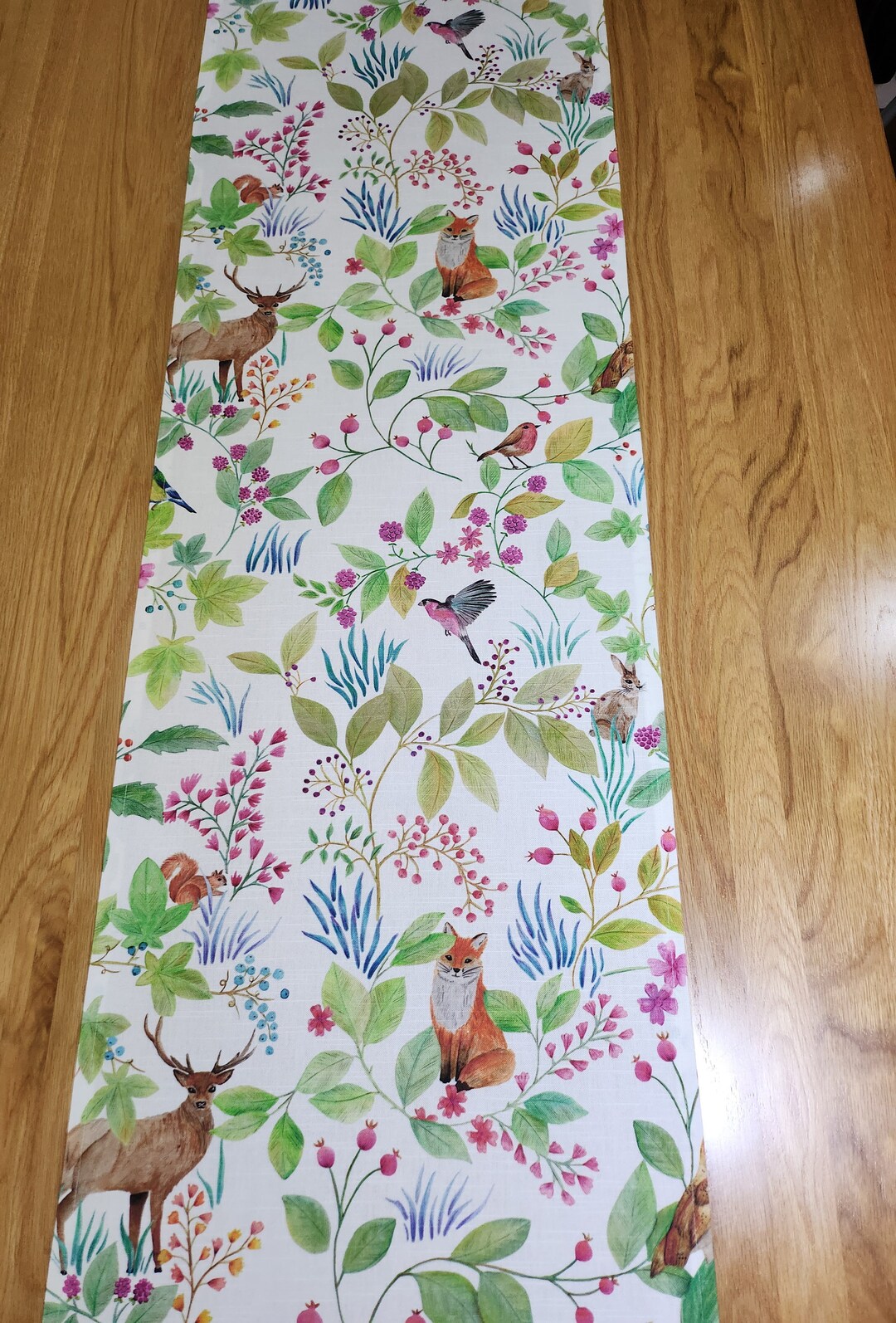 Bright Woodland Table Runner, Table Cover, Christmas Table - Etsy