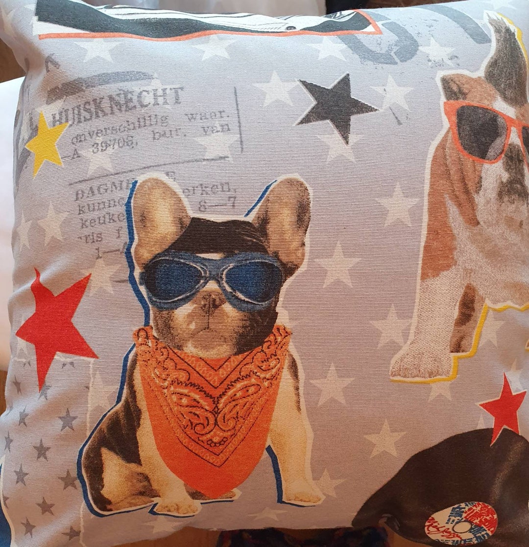 Rock & Roll Dog Cushion Cover - Etsy