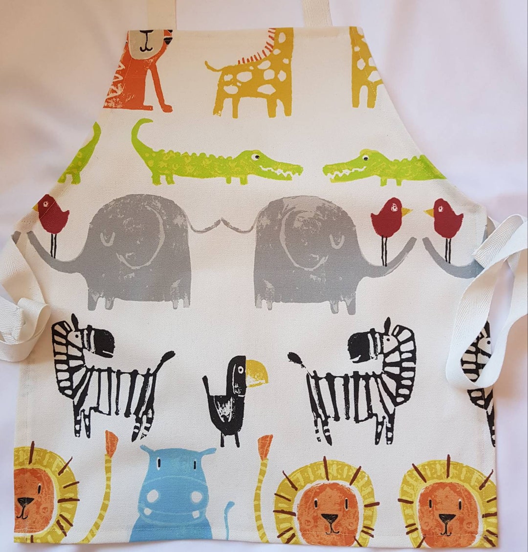 Jungle Animal Children's Apron / Pinny / Toddler Apron/ Overall/ Child ...