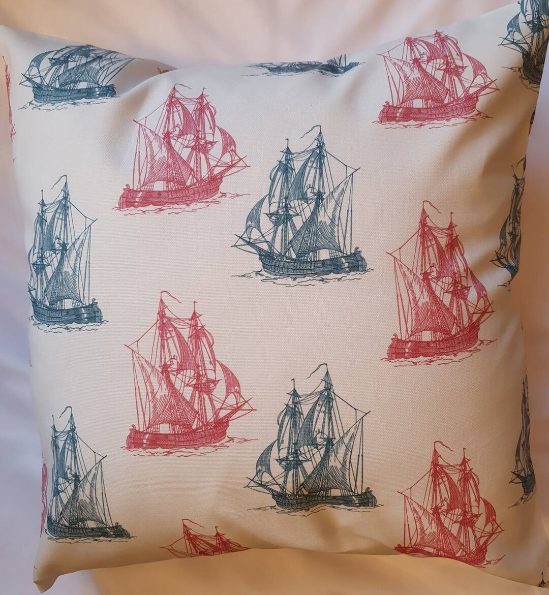 Seaside Boat / Ship Cushion Cover / Pillow - Etsy