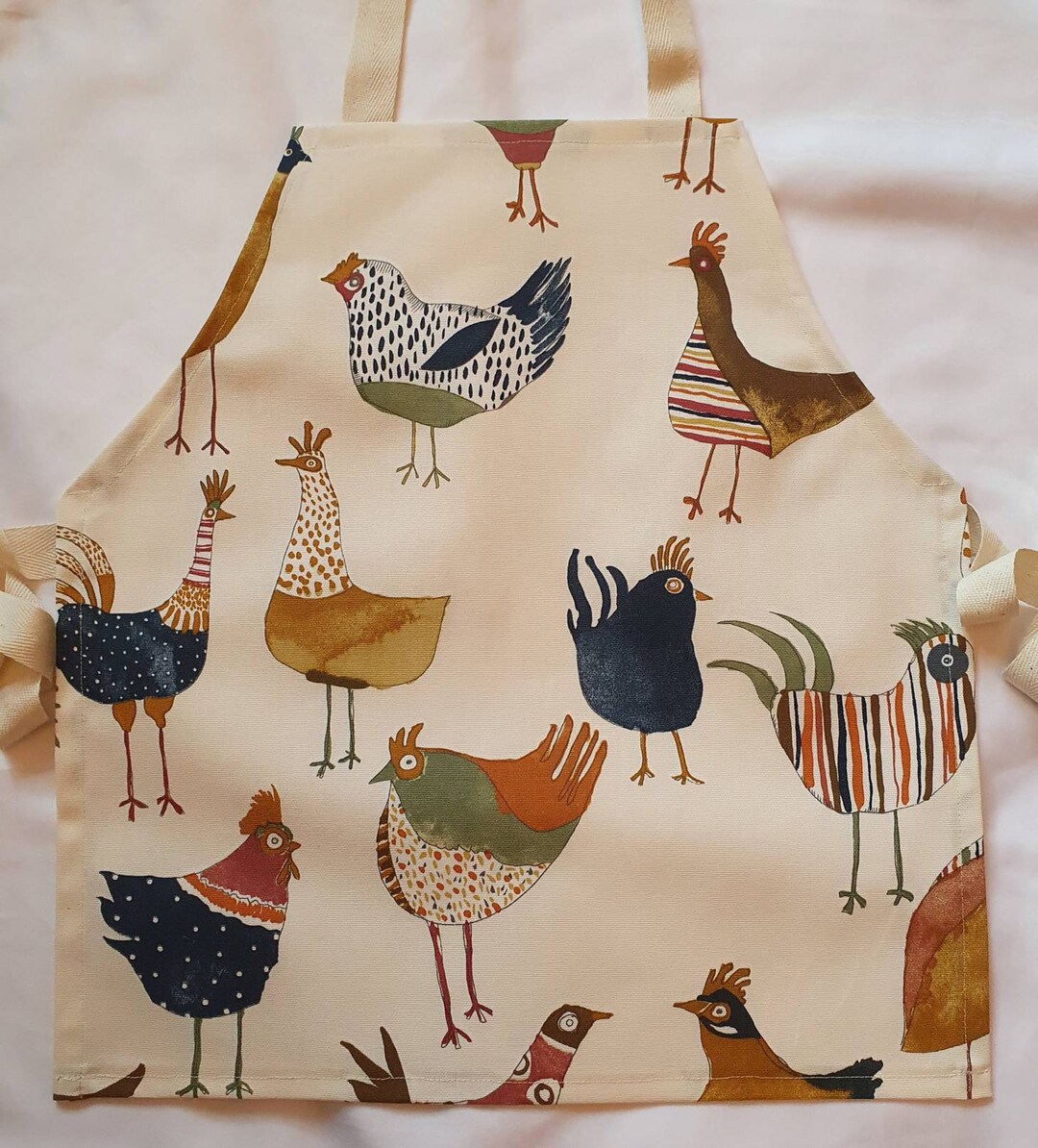 Chicken Print Toddler Apron: Handmade Cotton Child's Pinny - Etsy