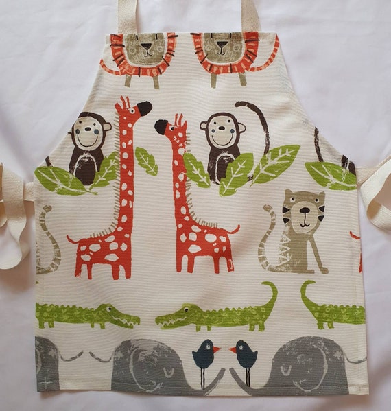 Jungle Animal Children's Apron / Pinny / Toddler Apron/ | Etsy