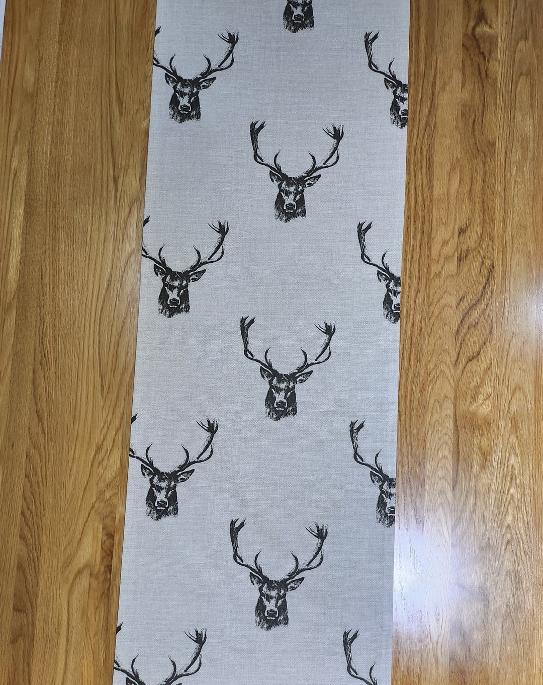 Cream Woodland, Stag, Christmas Table Runner 158cm - Etsy