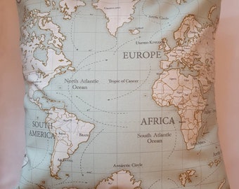 World Map Pillow | Etsy