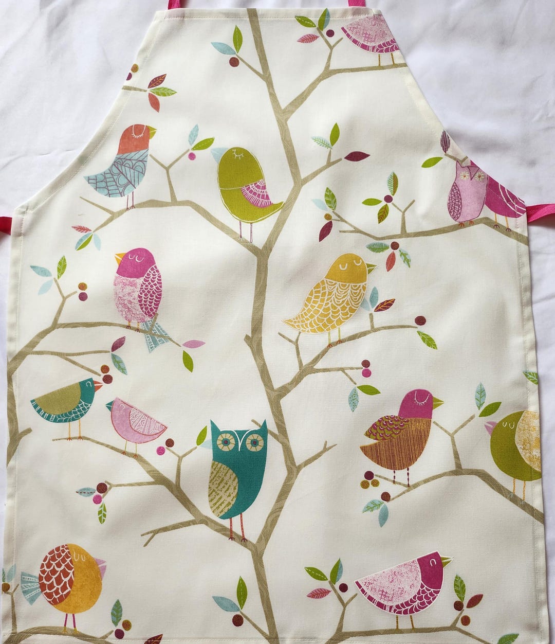 Adult, Cute Bird and Flower Cookery Adult Apron / Overall / Pinny - Etsy UK