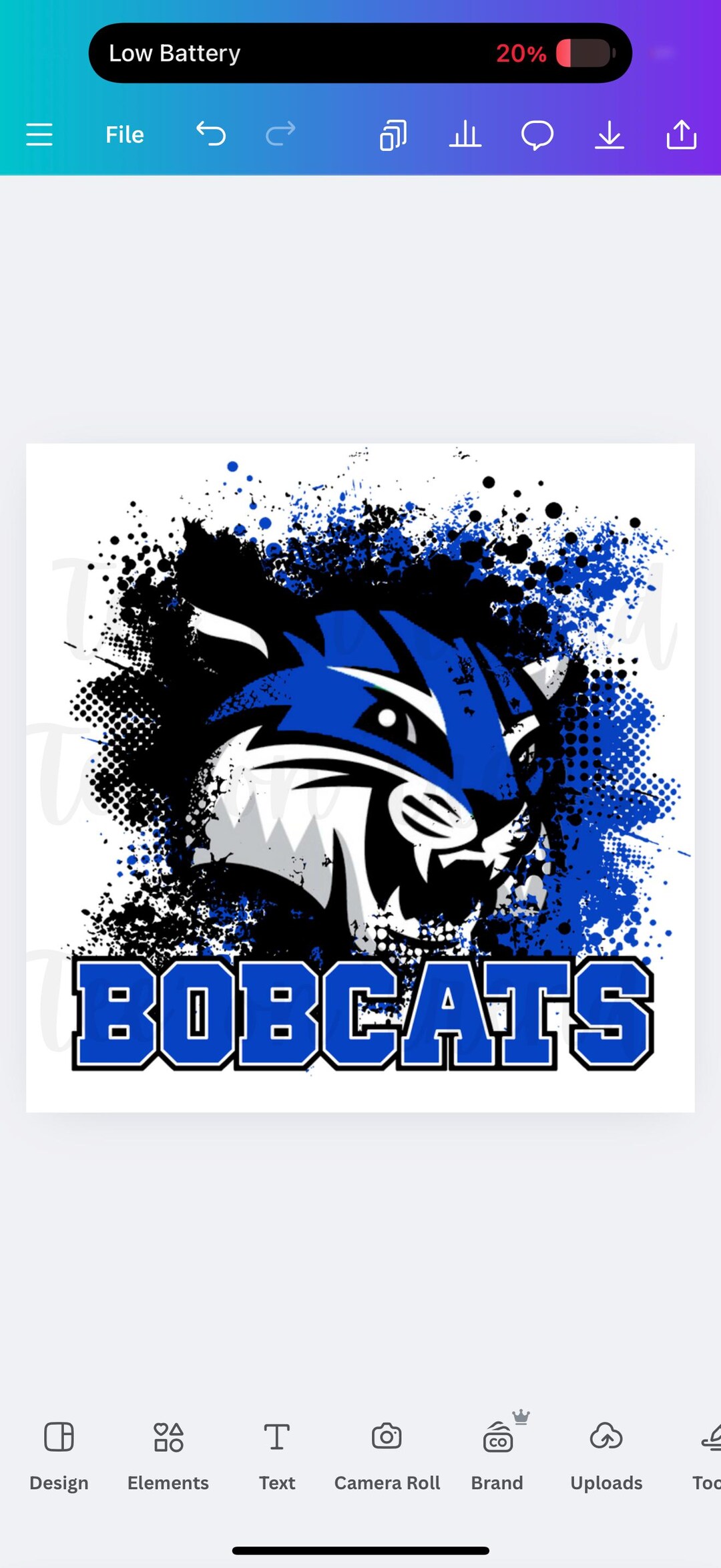 Bobcats Blue and White PNG - Etsy