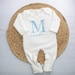Personalized Baby Girl Romper With Floral Letter: Embroidered Newborn ...