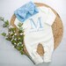 Personalized Baby Girl Romper With Floral Letter: Embroidered Newborn ...