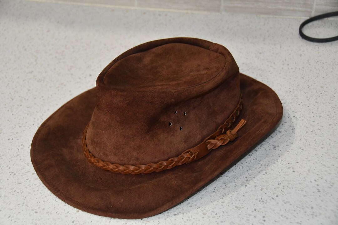 Vintage Walkabout Leather Hat - Etsy