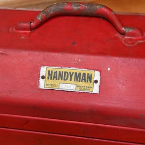 Vintage Handyman Tool Box - Etsy