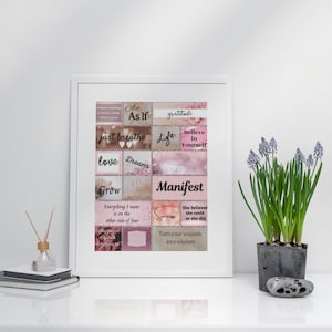 Vision Board | Positive Affirmations| Wall Collage | Manifest Your ...