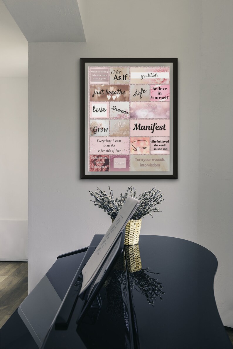 Vision Board | Positive Affirmations| Wall Collage | Manifest Your ...