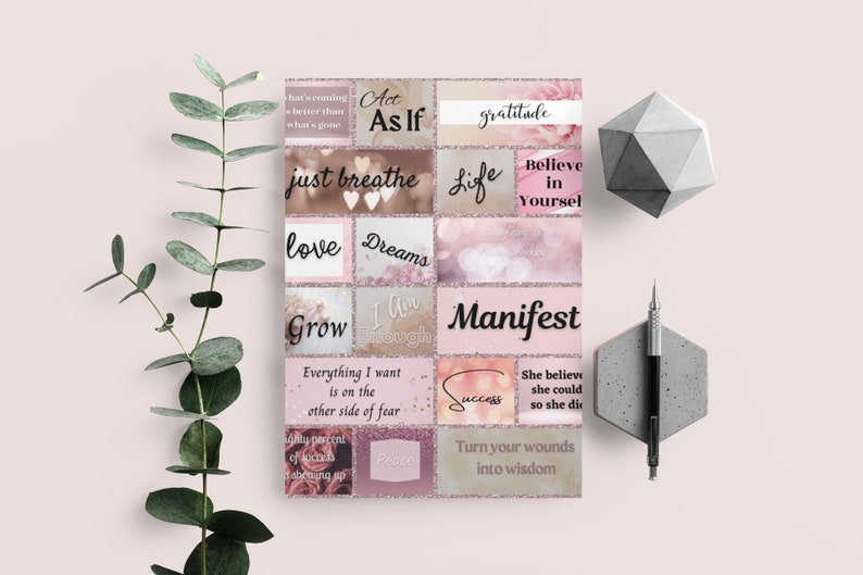 Vision Board | Positive Affirmations| Wall Collage | Manifest Your ...