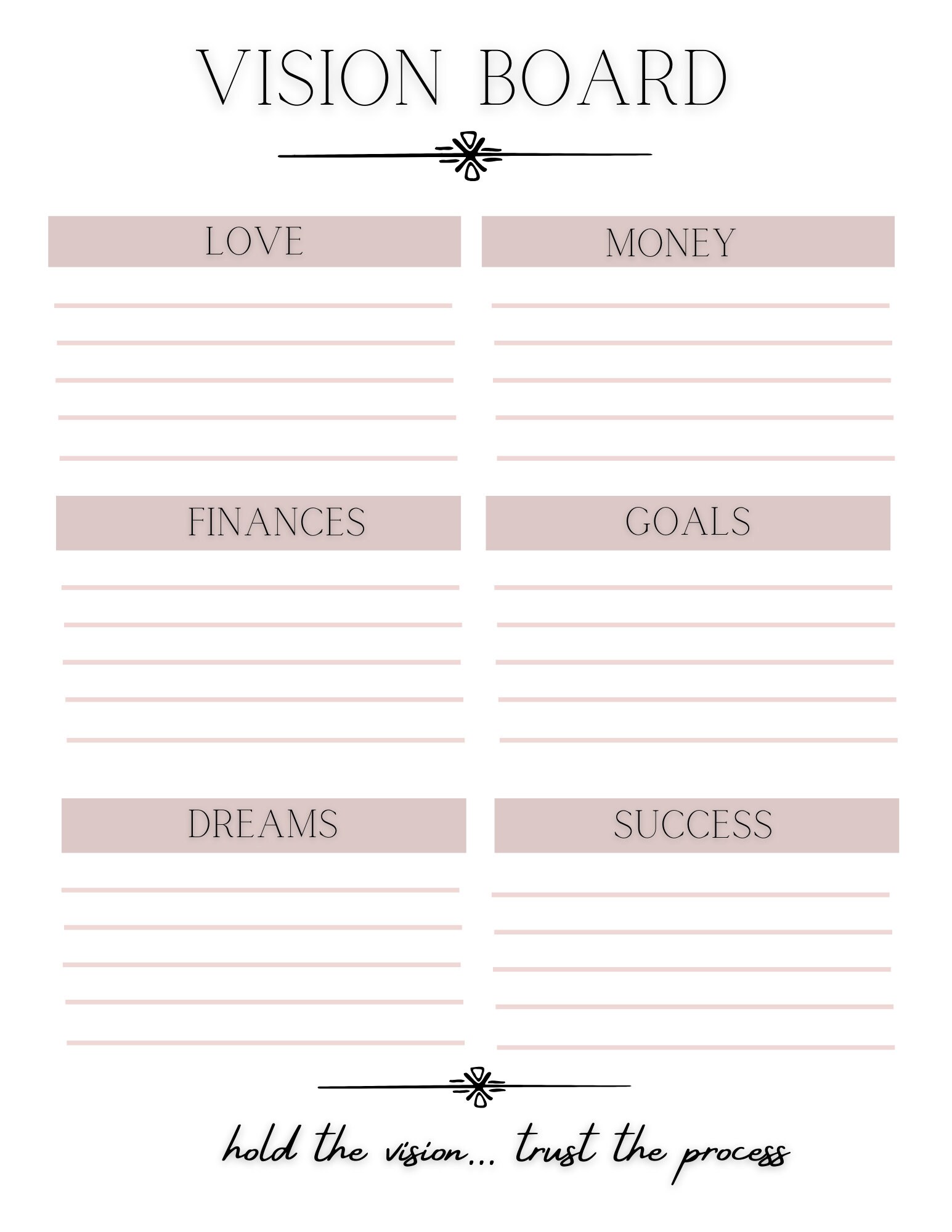 Manifestation Planner, Printable Planner, Manifestation Guide, Law of ...