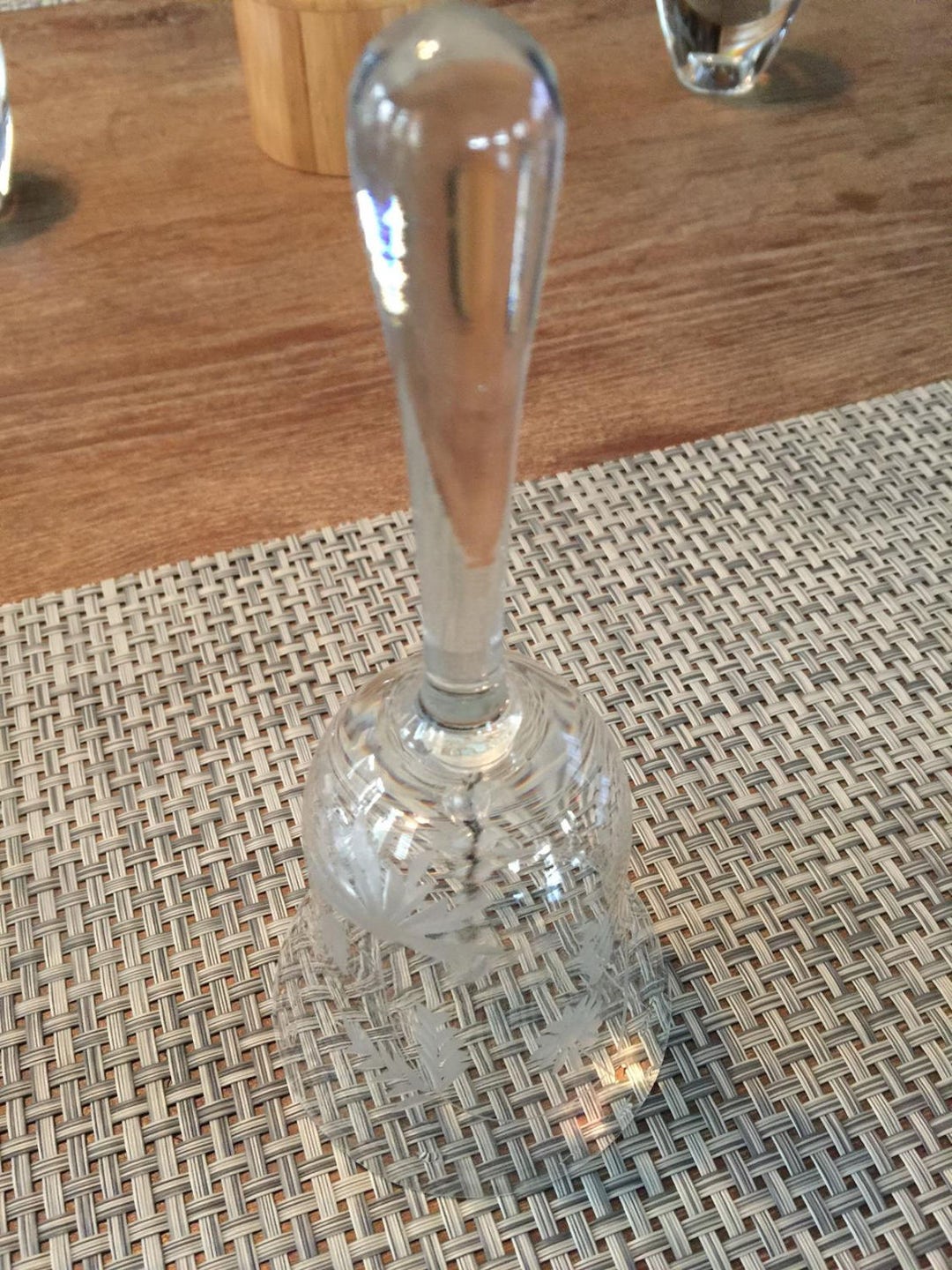 Etched Crystal Dinner Bell Circa 1970's - Etsy