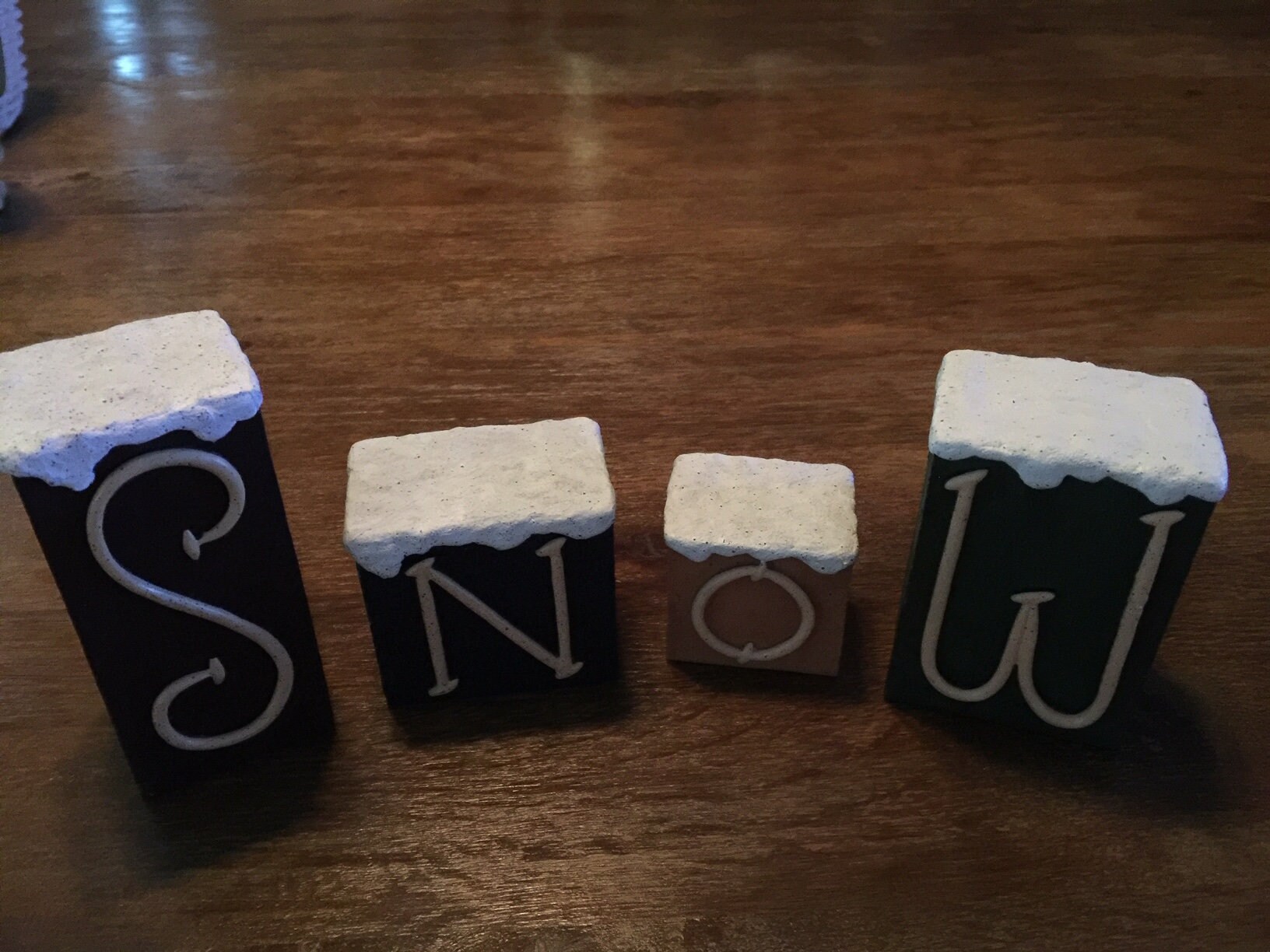 Wood Blocks That Spell Snow. - Etsy