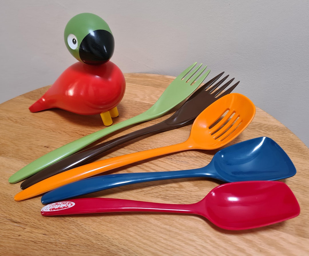 Vintage Rosti Lot of 5 jazzy Coloured Melamine Utensils - Etsy