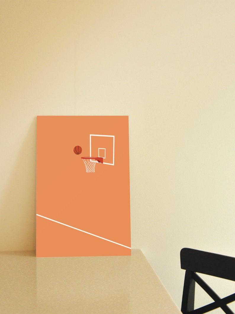 Basketball Scene Basketball Hoop Poster - Sports Friends - Art, Print ...