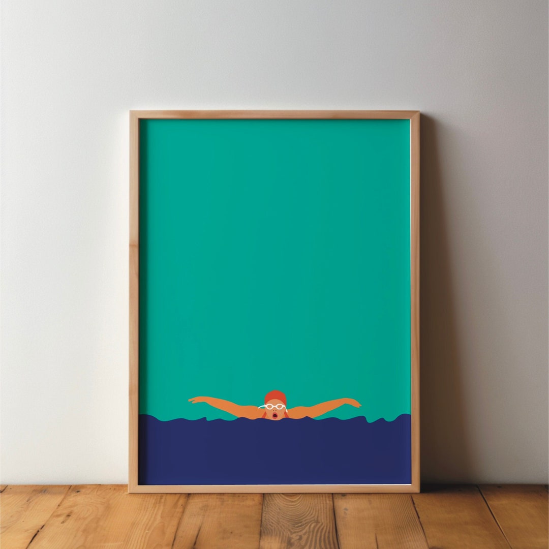 Swimmer Poster - Sports Friends Sports Poster - Swimming, Art, Print ...