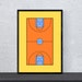 Basketball Basketball Court Poster - Sports Poster, Print, Minimal ...
