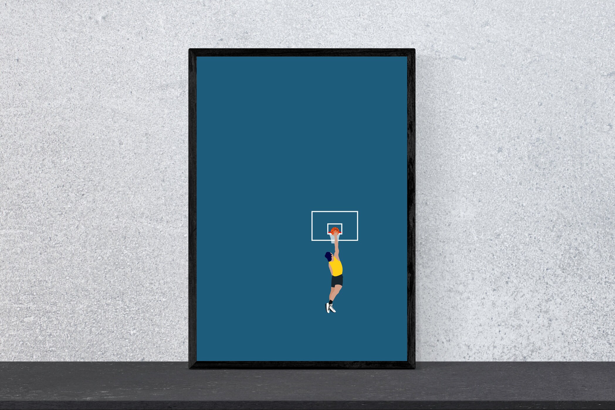 Basketballer Dunking Poster - Sports Friends - Art, Print, Minimal ...