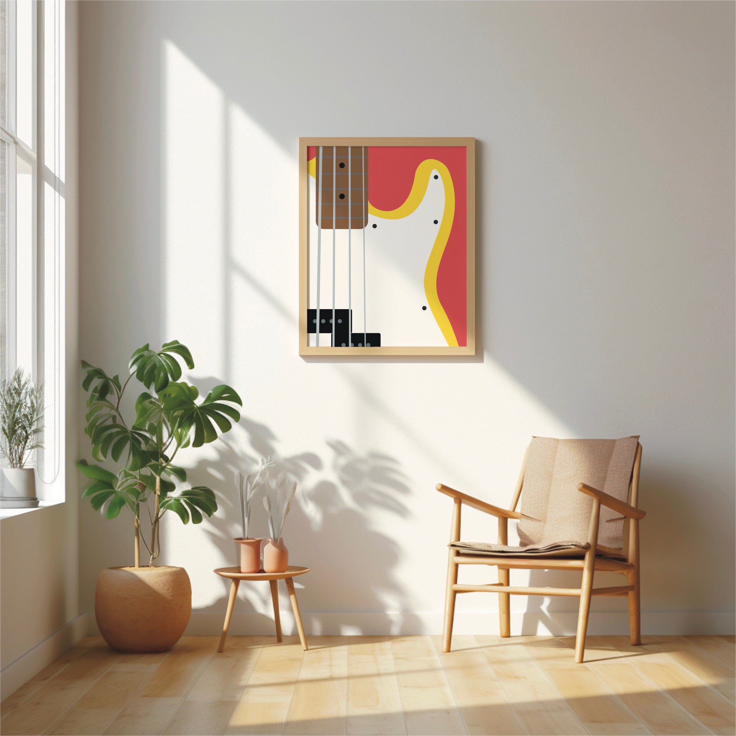 Electric Bass / Bass Guitar Poster Picture, Illustration, Art, Print ...