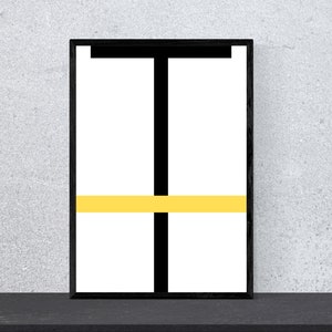 T Letter Poster DIN A4 Art Print Minimal Modern Wall - Etsy