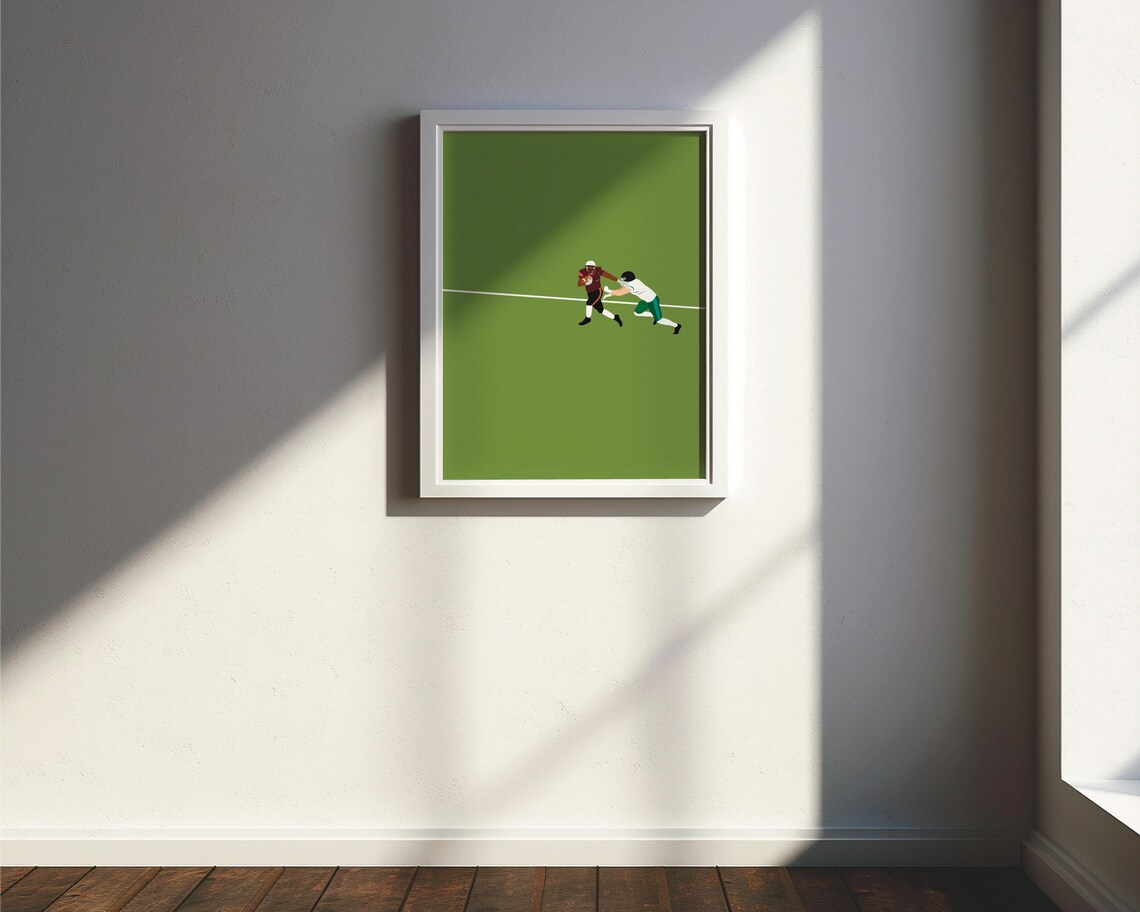 American Football Tackle Poster - Sports Fans, Art, Print, Minimal ...