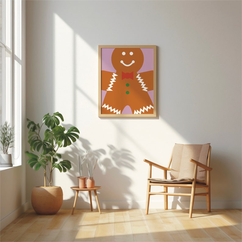 Christmas Poster Gingerbread Man Poster Merry Christmas - Etsy UK