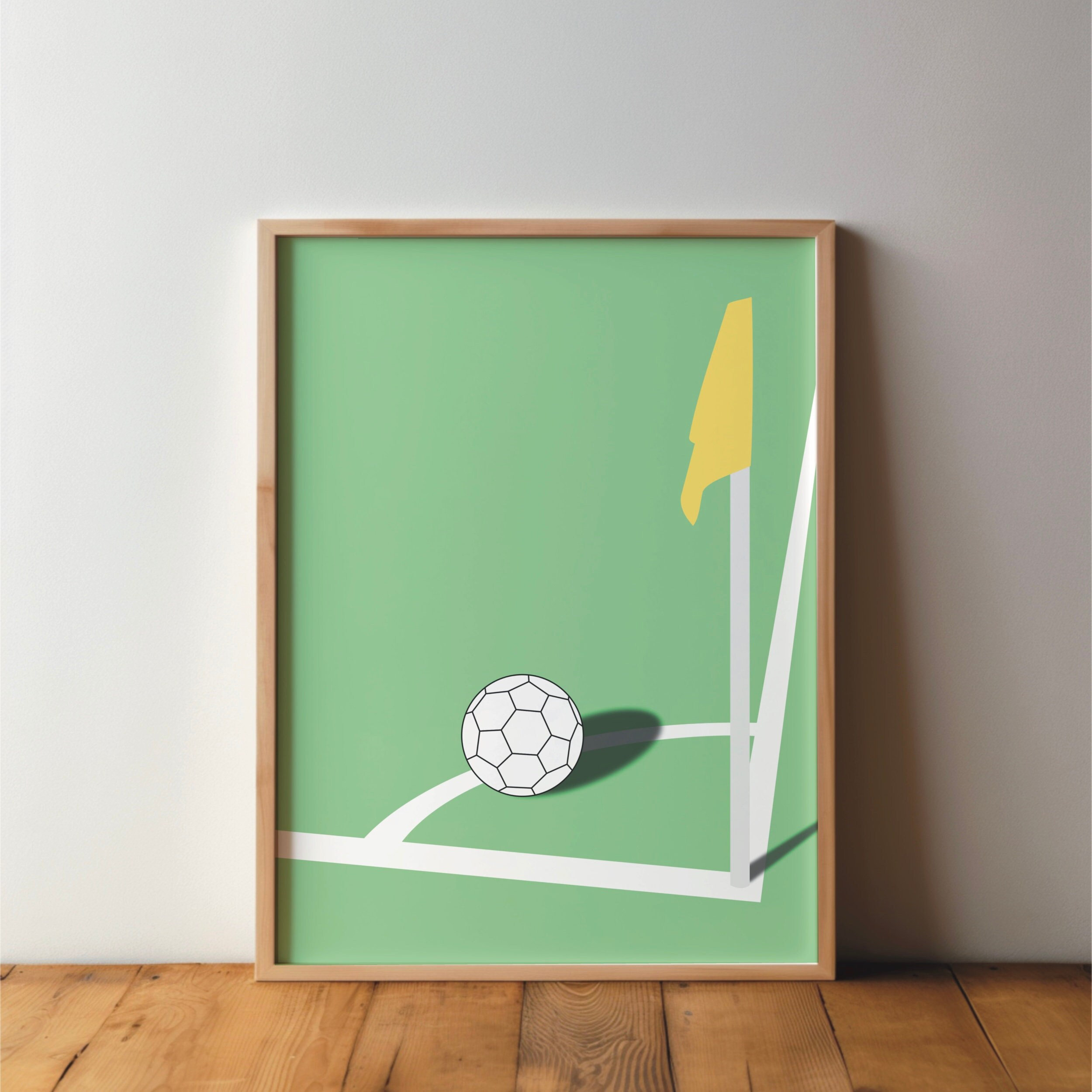 Football Corner Sports Field Scene Poster - Sports Friends - Art, Print ...