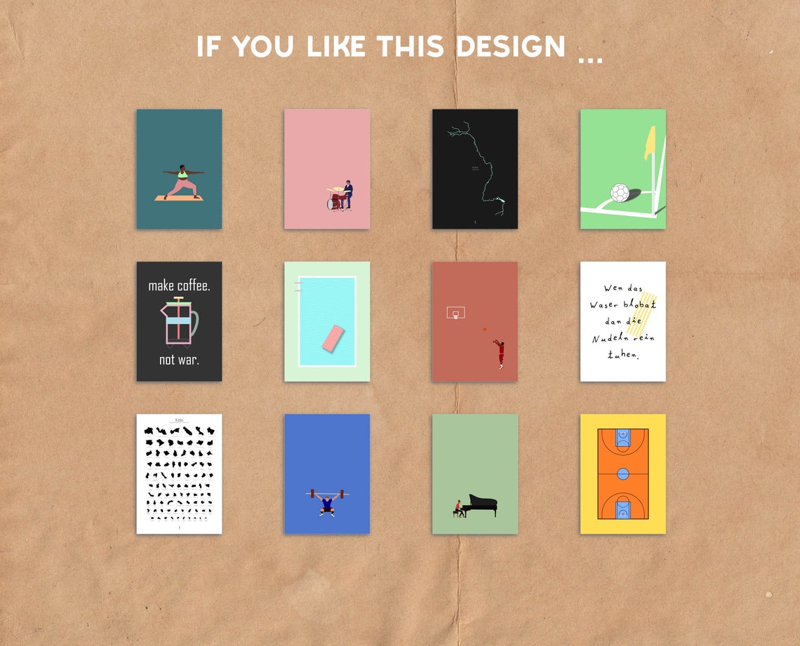 M Letter Poster DIN A4 Art Print Minimal Modern Wall - Etsy