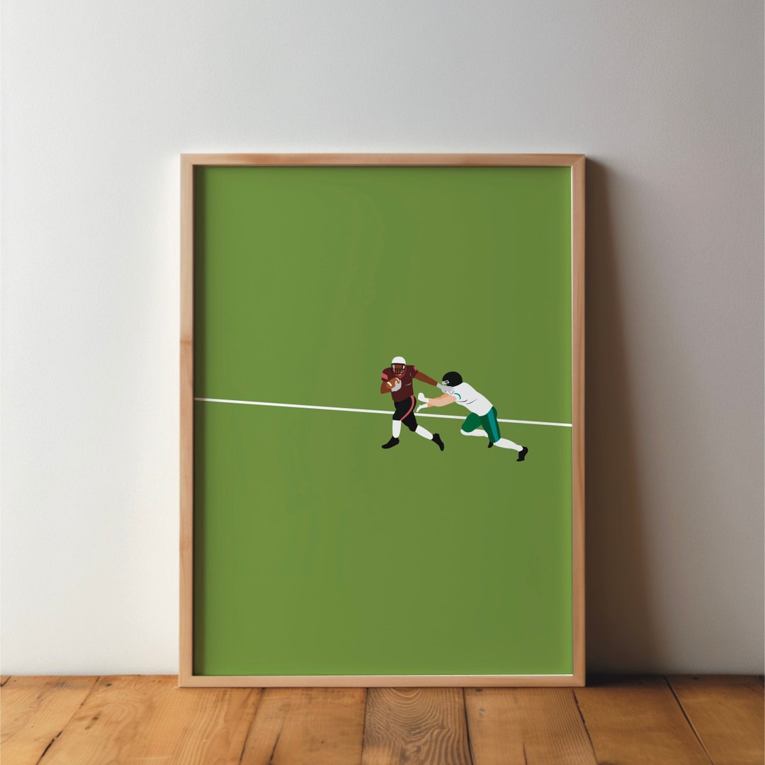 American Football Tackle Poster - Sports Fans, Art, Print, Minimal ...