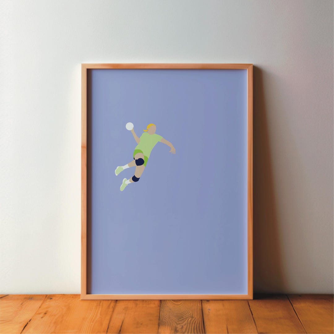 Handball / Handball Player Poster - Sports Friends Sports Poster - Art ...