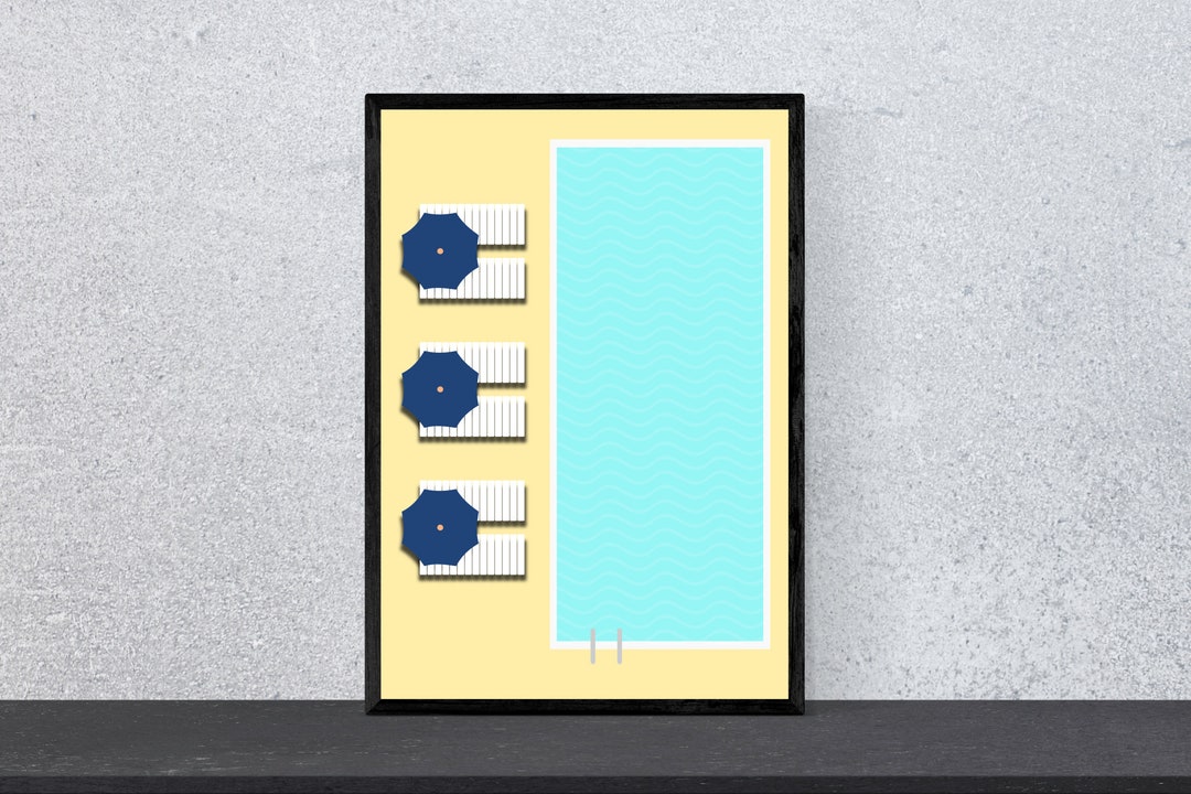 Pool Poster #3 - Art, Print, Minimal, Modern, Wall Art, Nature, Home ...