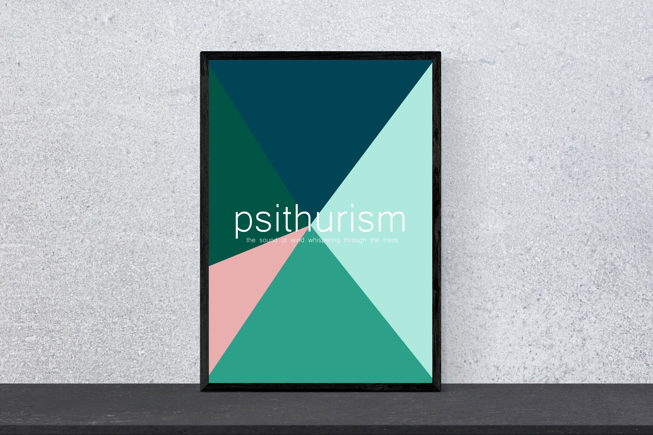 Psithurism poster beautiful words definition art print | Etsy