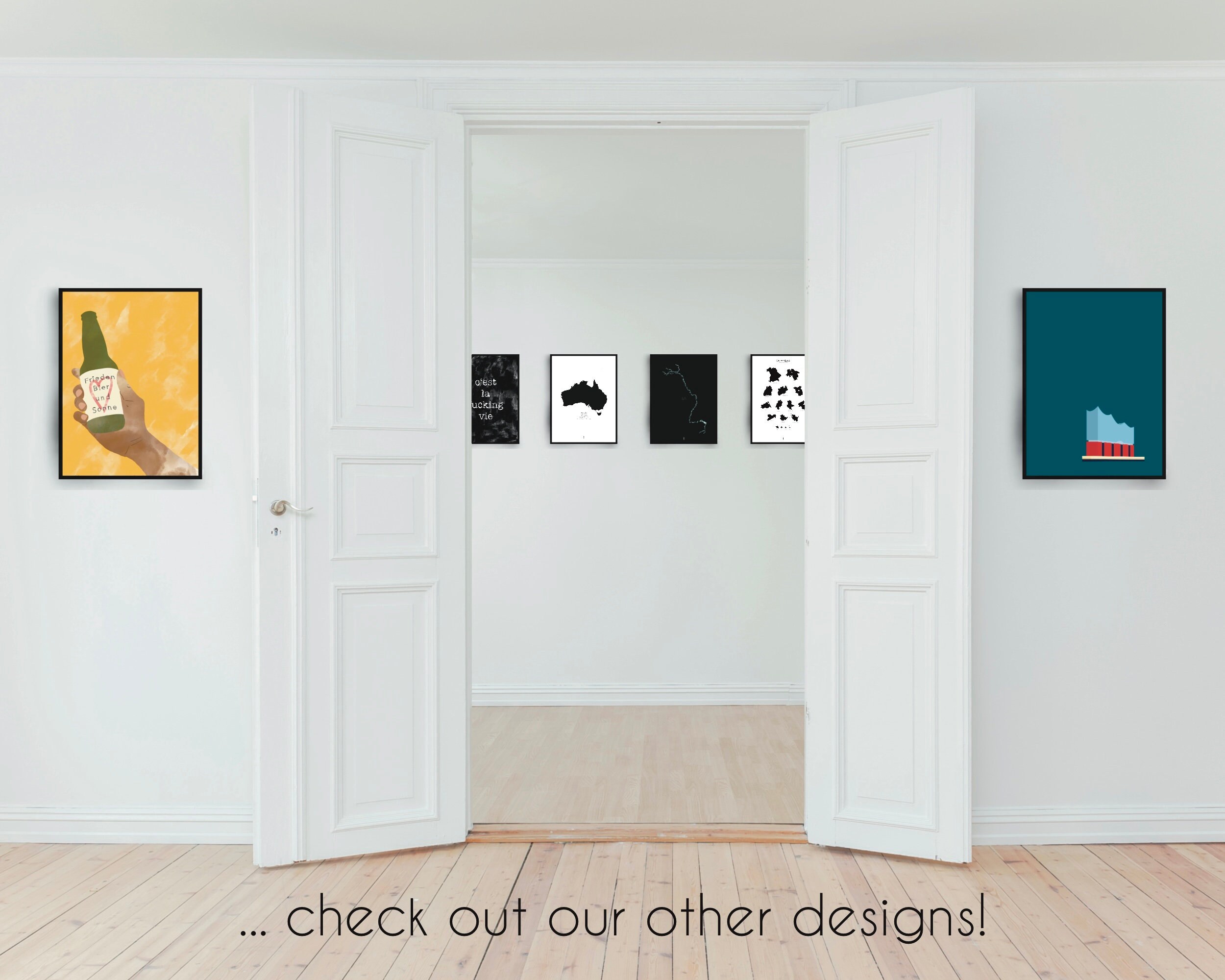 Chin Chin Poster - Black and White, Wall Decoration, Kitchen, Poster ...
