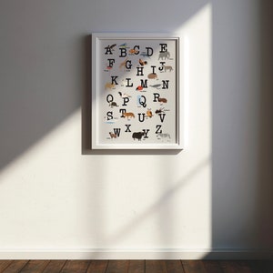 Animal Alphabet Poster, ABC / Alphabet Poster, Children's Room ...