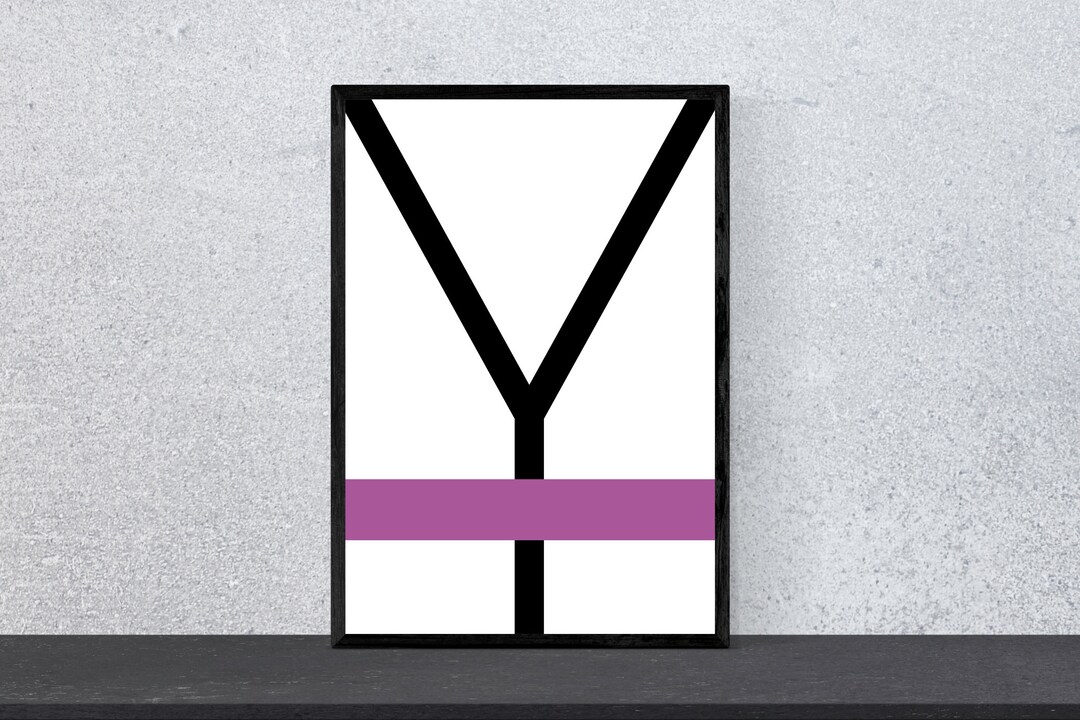 Y Letter Poster DIN A4, Art, Print, Minimal, Modern, Wall Art, Child ...