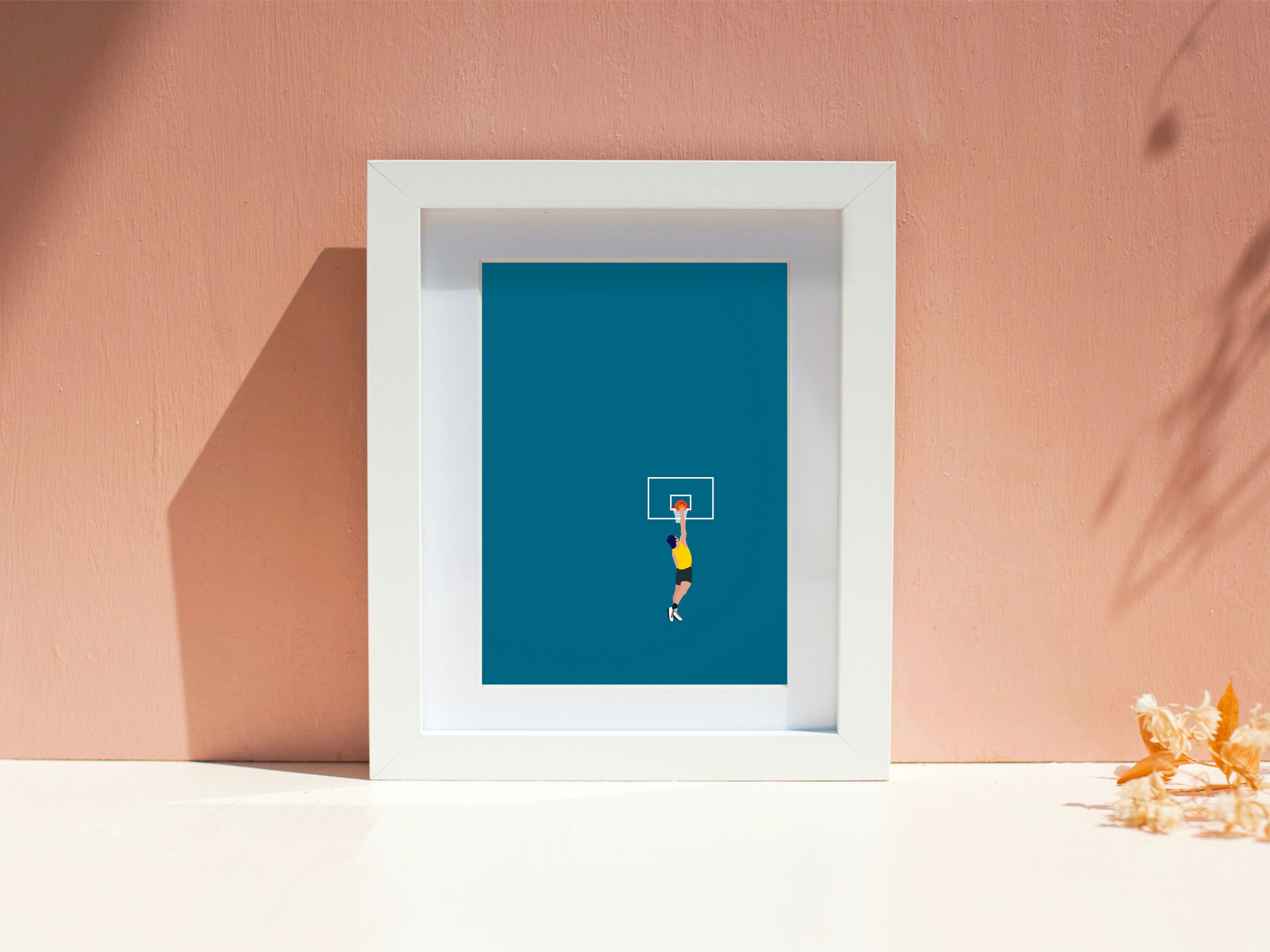 Basketballer Dunking Poster - Sports Friends - Art, Print, Minimal ...