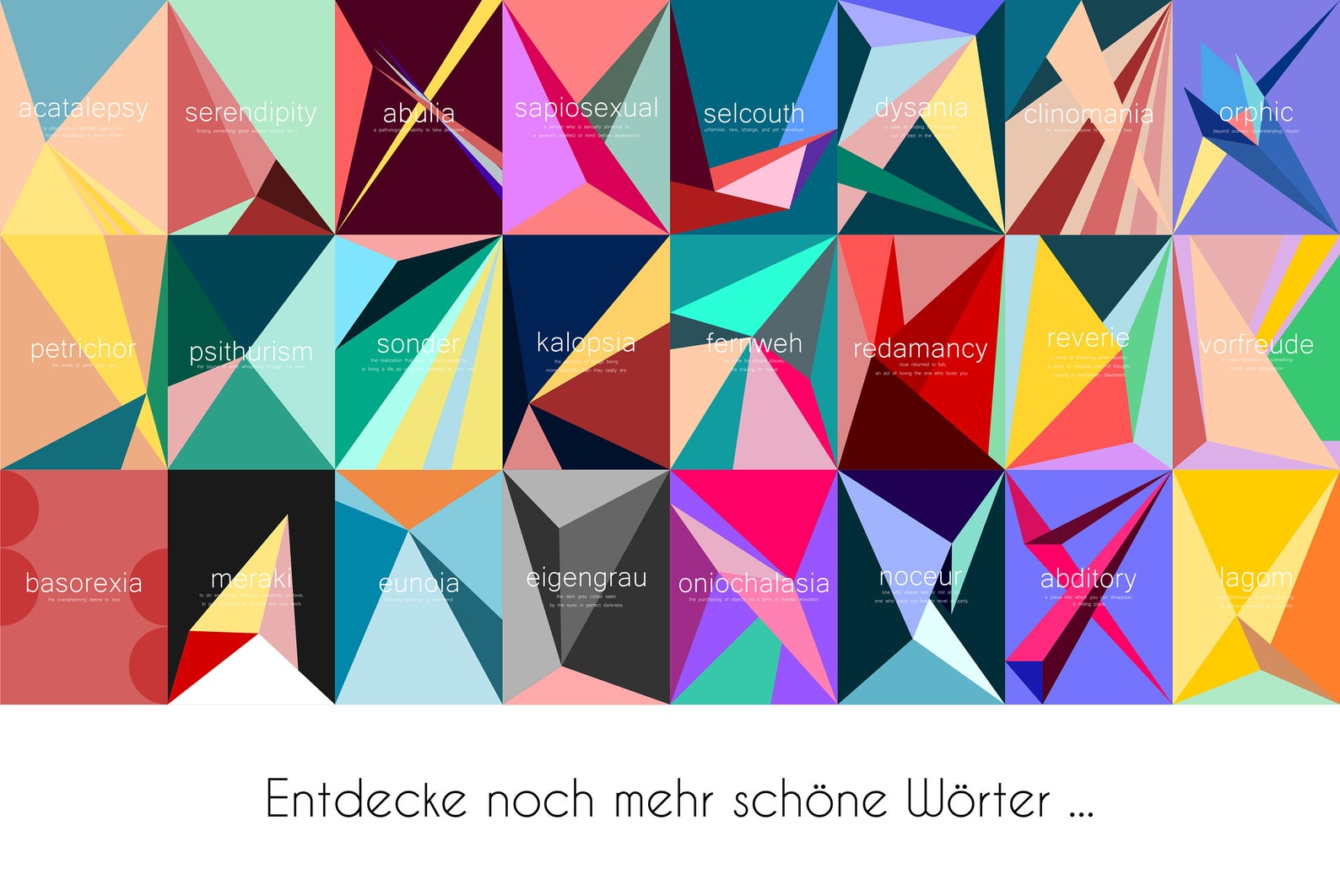 Psithurism poster beautiful words definition art print | Etsy