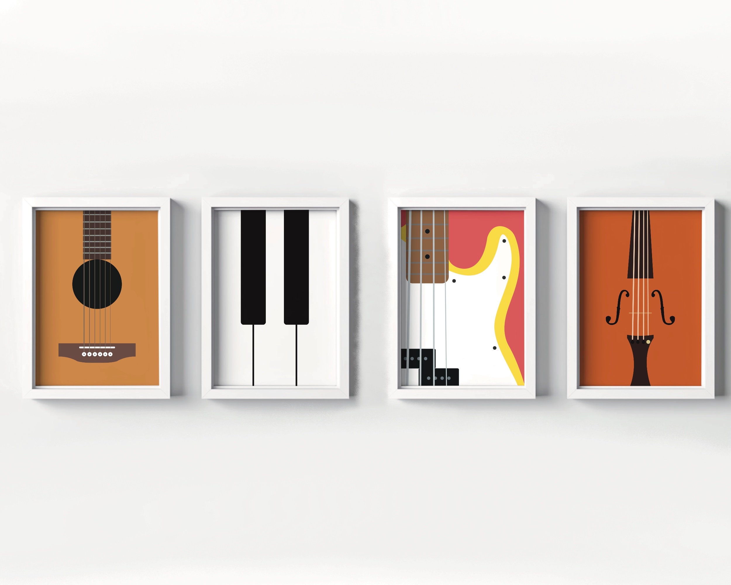 Electric Bass / Bass Guitar Poster Picture, Illustration, Art, Print ...