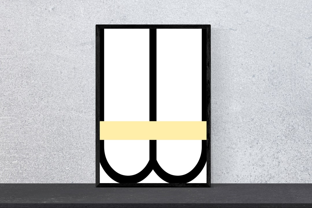 W Letter Poster DIN A4 Art Print Minimal Modern Wall - Etsy