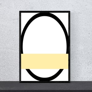 O Letter Poster DIN A4 Art Print Minimal Modern Wall - Etsy
